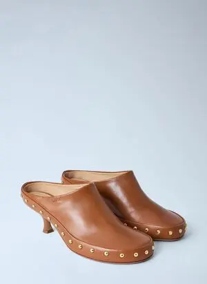Chloé Junie Heeled Mules - Brown