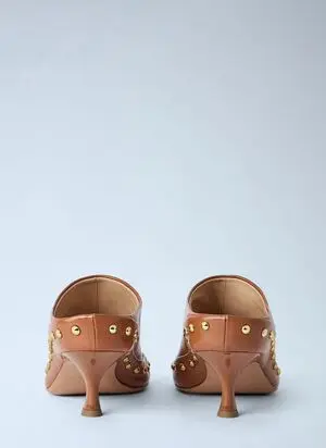 Chloé Junie Heeled Mules - Brown
