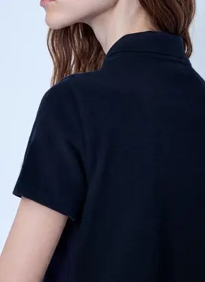 Saint Laurent Cassandre Cropped Polo Shirt