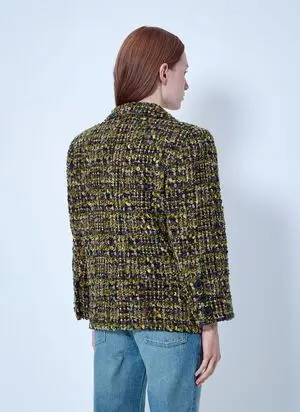 Saint Laurent Single-breasted Jacket In Tweed
