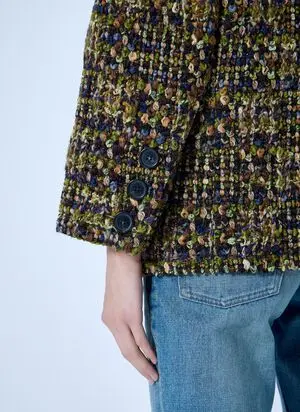 Saint Laurent Single-breasted Jacket In Tweed