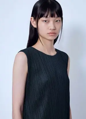 Issey Miyake September Pleated Midi Dress