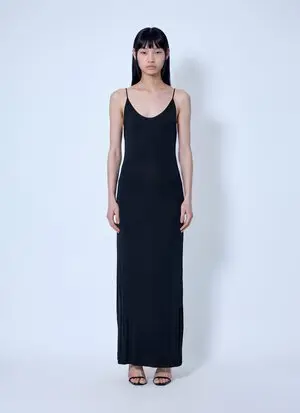 Saint Laurent Cassandre Chain Backless Dress