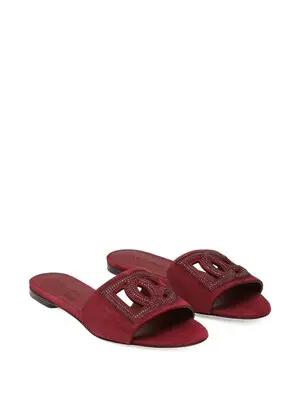 Dolce & Gabbana Crystal-embellished Sandals - Red