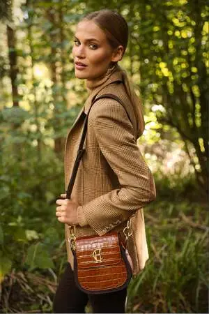 Holland Cooper Chelsea Saddle Bag Croc
