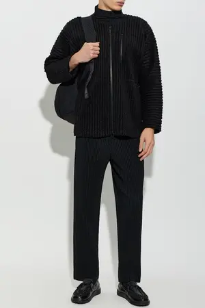 Issey Miyake Pleated Jacket With Pockets