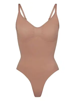 SKIMS Seamless Thong Bodysuit - Brown