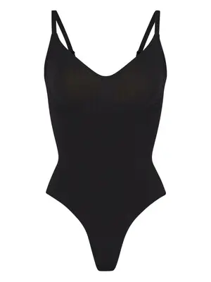 SKIMS Seamless Thong Bodysuit - Black