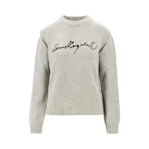 MAISON MARGIELA Calligraphic Print Weater - Grey