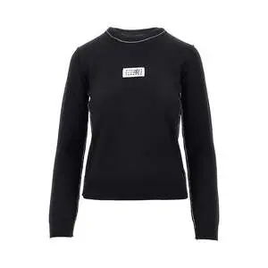MAISON MARGIELA Wool-blend Weater With Logo Label - Black