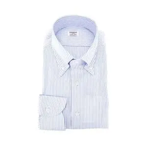BORRIELLO NAPOLI Striped Oxford Cotton Shirt - Blue