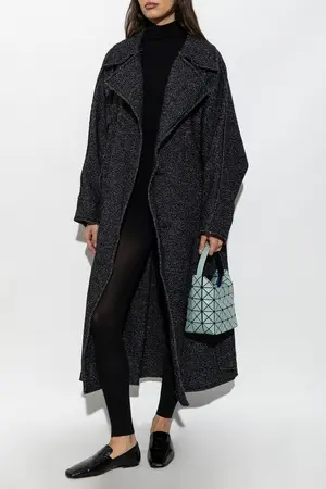 Issey Miyake Double-breasted Coat With Belt