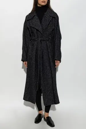 Issey Miyake Double-breasted Coat With Belt