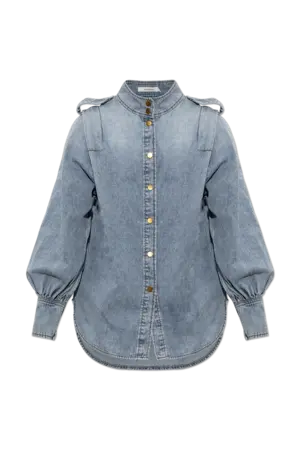 Zimmermann Denim Shirt With Logo Buttons