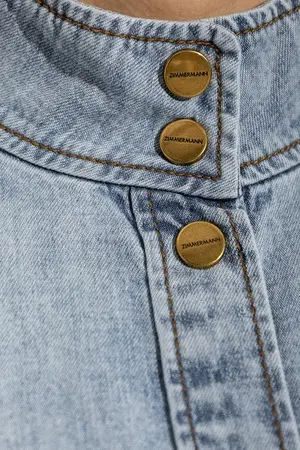 Zimmermann Denim Shirt With Logo Buttons