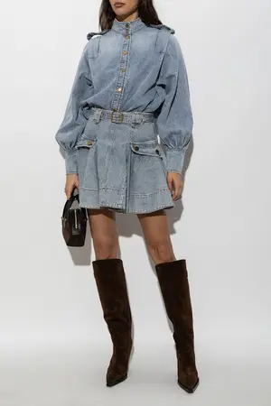Zimmermann Denim Skirt With A Belt