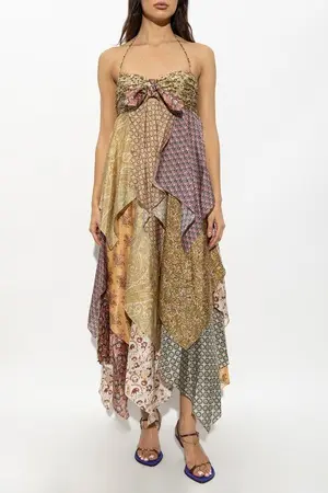 Zimmermann Silk Dress With Tie Fastening