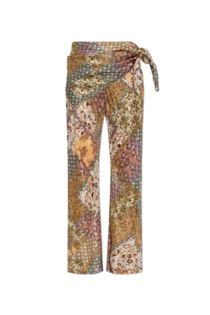 Zimmermann Silk Trousers With Decorative Scarf
