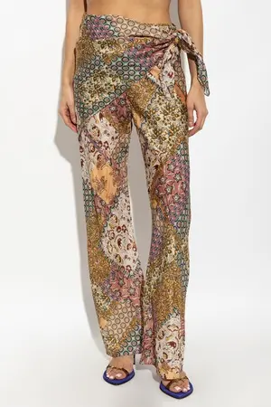 Zimmermann Silk Trousers With Decorative Scarf