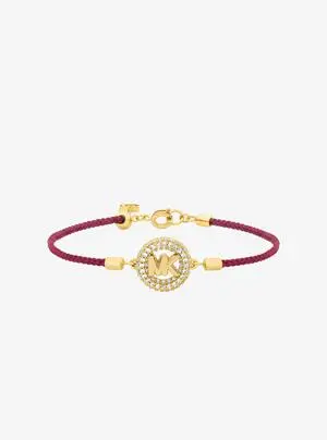 Michael Kors Pavé Mk Pop Charm Cord Bracelet In By - Red