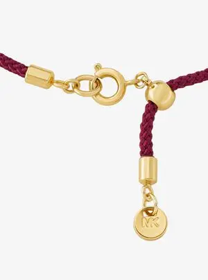 Michael Kors Pavé Mk Pop Charm Cord Bracelet In By