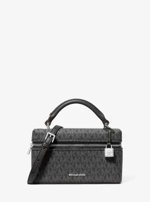 Michael Kors Jana Extra-small Signature Logo Convertible Crossbody Bag In By - Black