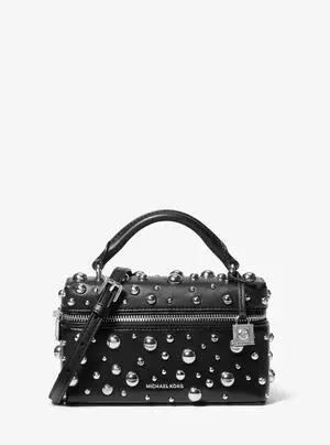 Michael Kors Jana Extra-small Studded Satin Crossbody Bag In By