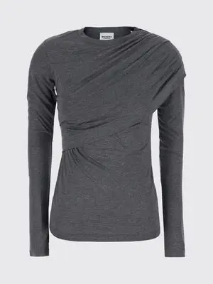 Isabel Marant Étoile Draped Long-sleeved Viscose Top - Grey