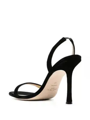 JIMMY CHOO Jenn Velvet Sandals - Black