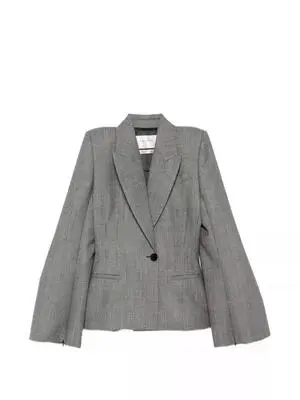 Matieres Fecales Prince Of Wales-check Wool Jacket - Grey
