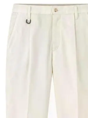 PAOLO PECORA Pleated Turn-up Trousers