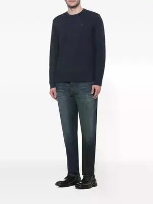 Tommy Hilfiger Logo-embroidered Crew-neck Sweater