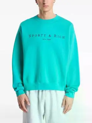 Sporty & Rich Embroidered Crew-neck Sweater