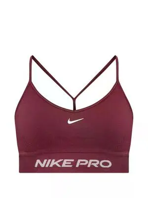 Nike Pro Seamless Light-support Padded Sports Bra - Red