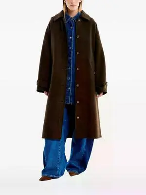 VICOLO Hooded Button-down Coat