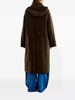 VICOLO Hooded Button-down Coat