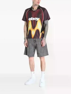 Obey Blurred T-shirt - Red