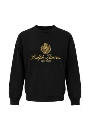 Polo Ralph Lauren Logo-embroidered Crew-neck Sweatshirt - Black