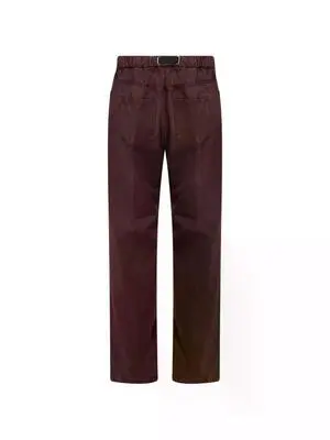 WHITE SAND Belted Straight-leg Trousers