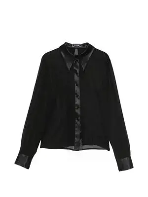 STYLAND Sheer Silk-chiffon Shirt