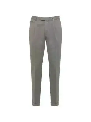 DEVORE INCIPIT Pleated Turn-up Trousers - Grey