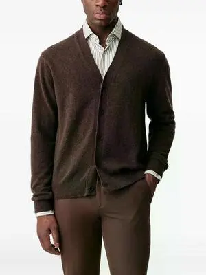 Lindbergh V-neck Button-up Cardigan - Brown