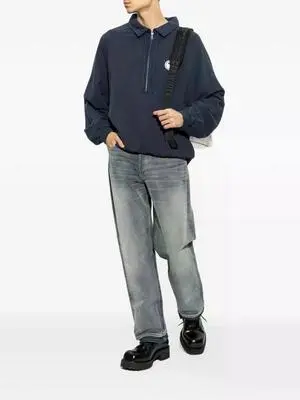 Palm Angels Palm Shadow Zipped Crew Polo Shirt