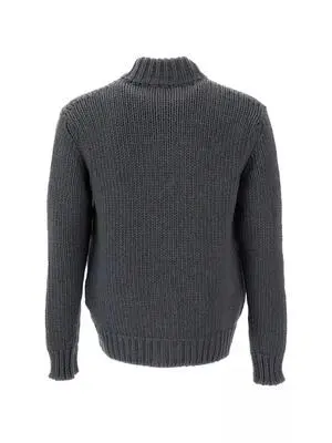 CUSTOMER LOVERS Zip-up Chunky-knit Cardigan - Grey
