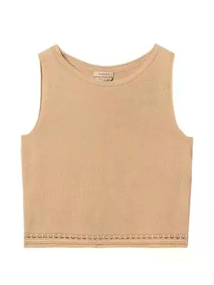 TWINSET Knit Top With Fringes - Neutrals