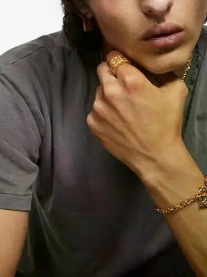 Emanuele Bicocchi Engraved Padlock Chain Bracelet