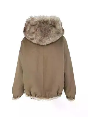 DROWS Faux-fur Trim Hooded Jacket - Neutrals