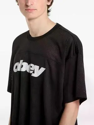 Obey Logo-print Mesh T-shirt