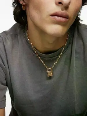 Emanuele Bicocchi Large Logo Lock Necklace