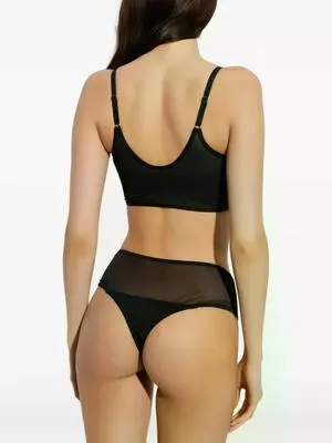 HEIST Sheer-panel Thong - Black